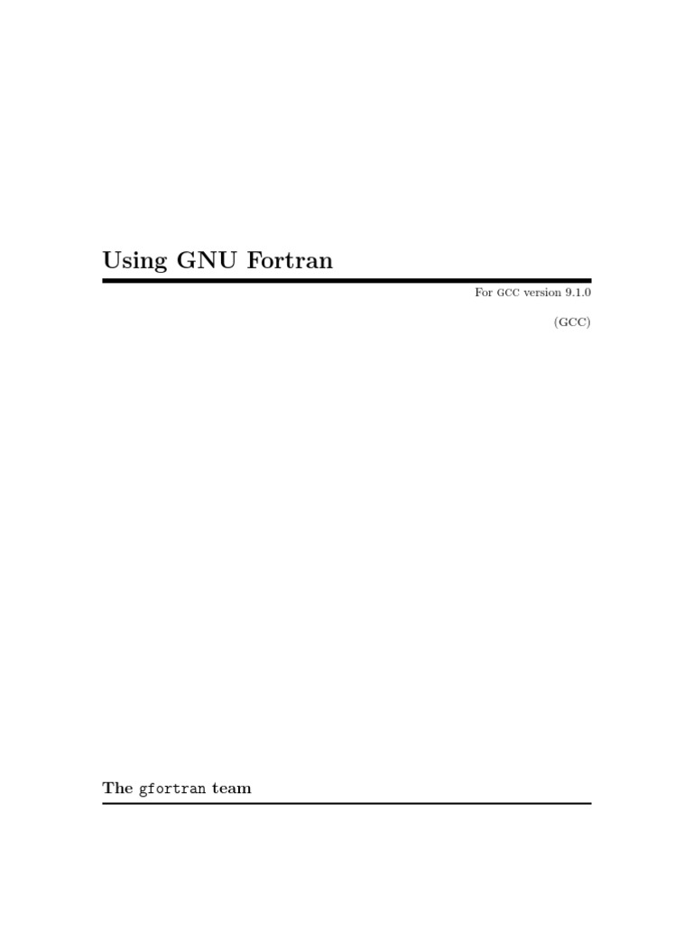 G Fortran | PDF | Free Software | Computer Engineering