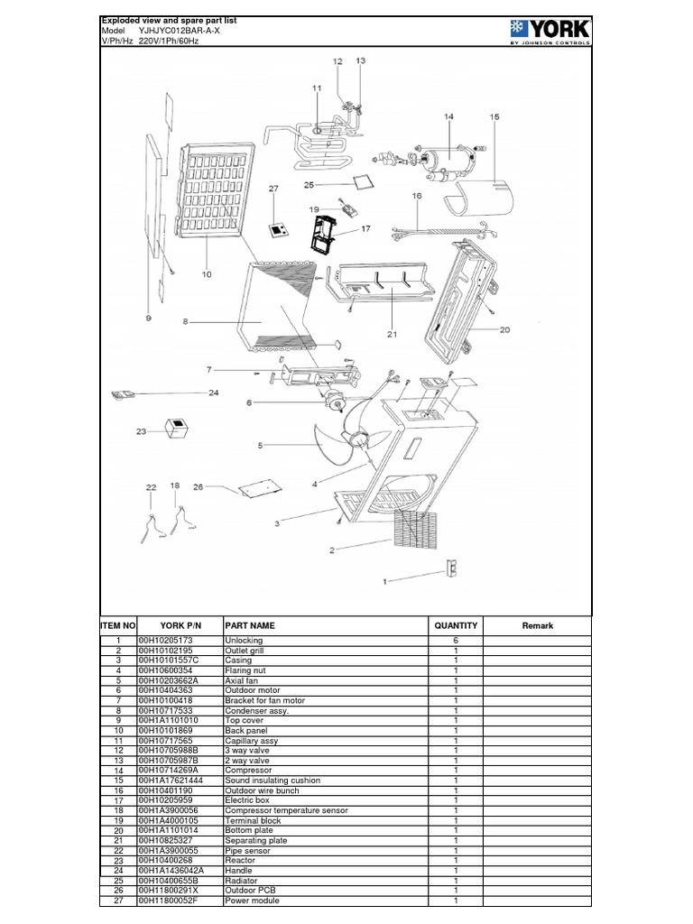 HW Yjhjyc012bar-A-X o 220V 1PH 60HZ R410a Inv C 042016 PDF | PDF