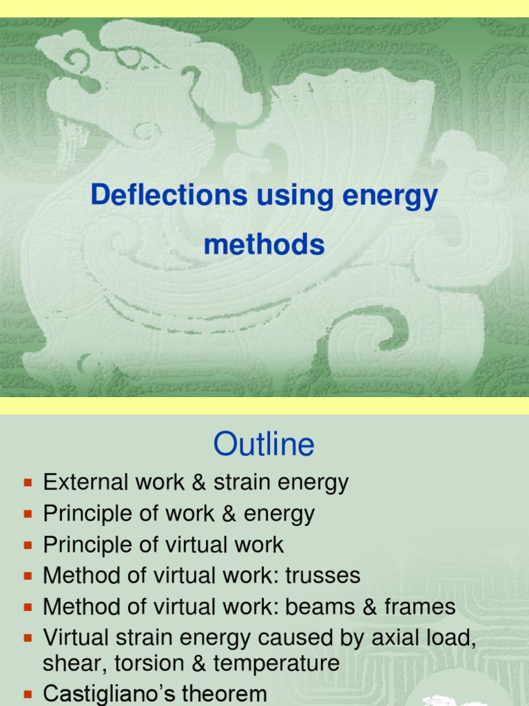 Deflections Using Energy Methods - GDLC | PDF | Beam (Structure) | Deformation (Mechanics)