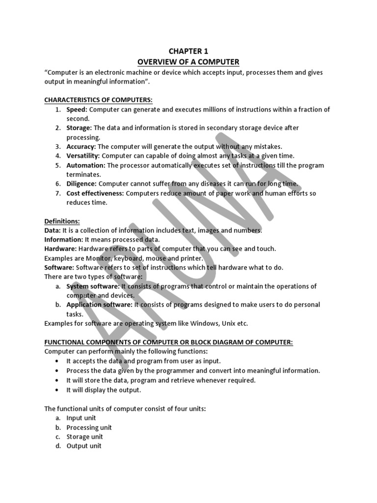 Chapter 1 | PDF | Input/Output | Computer Data Storage