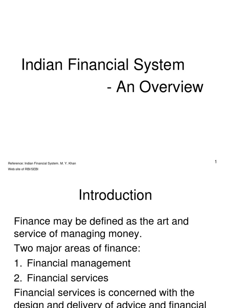 Overview of the Indian Financial System | PDF | Securities (Finance ...