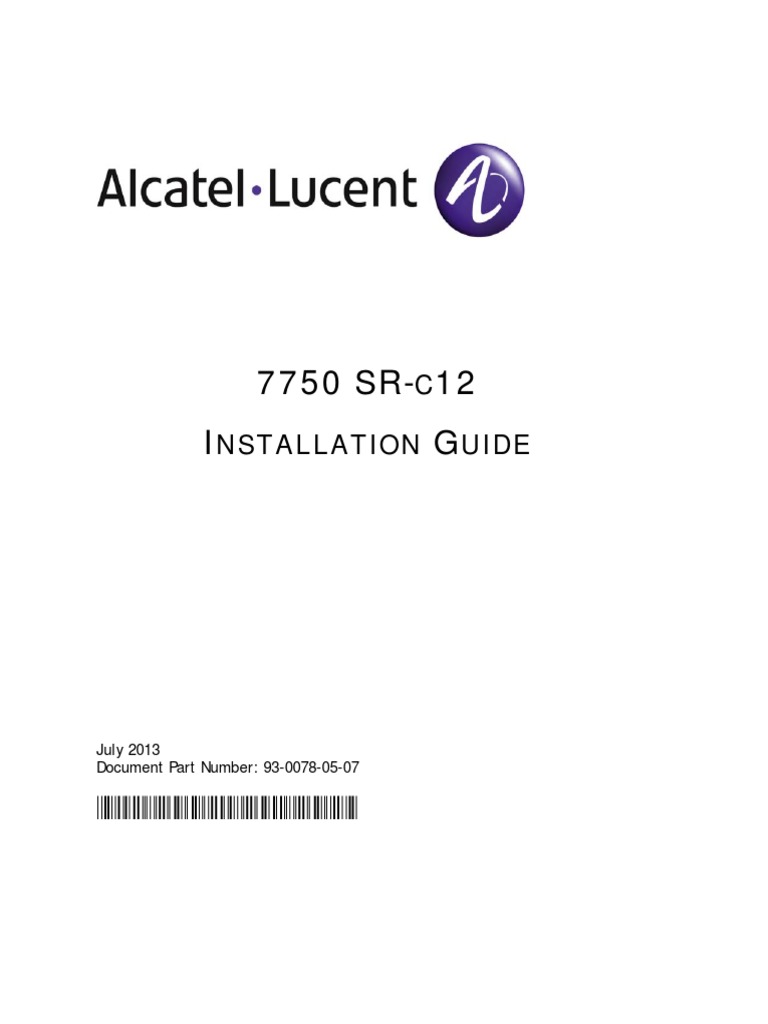 V1 - 7750 SR-c12 Installation Guide PDF | PDF | Multiprotocol Label ...
