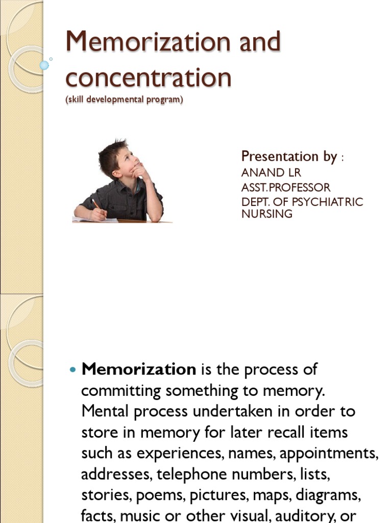 Memorization and Concentration | PDF | Mnemonic | Memory