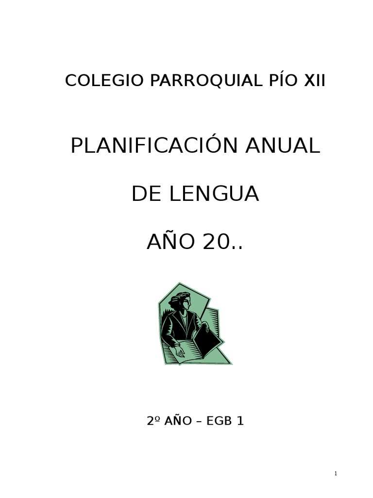 Planificación Anual de Lengua 2º Grado | PDF | Escritura | Palabra