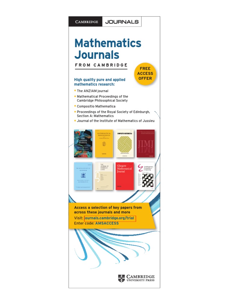 Mathematics Journals: From Cambridge | PDF