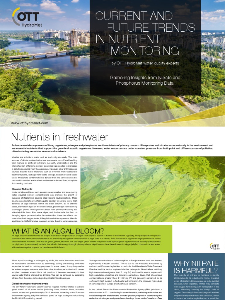 Monitoring Nutrient Levels in Freshwater: Current Trends, Sources of ...