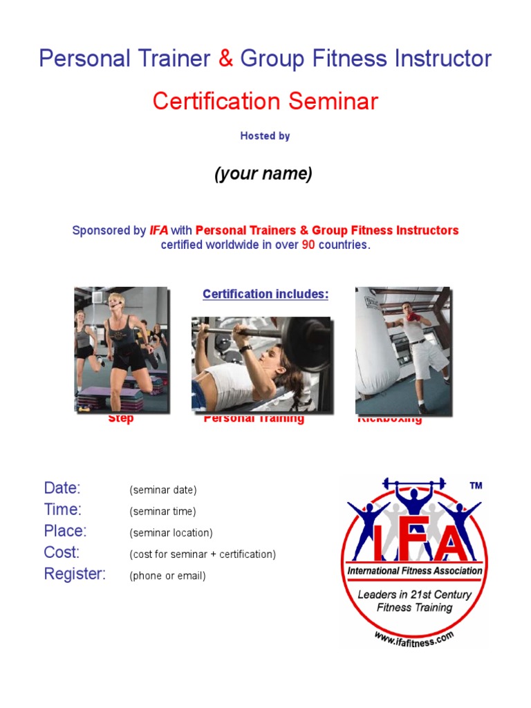 Personal Trainer Certification Seminar | PDF