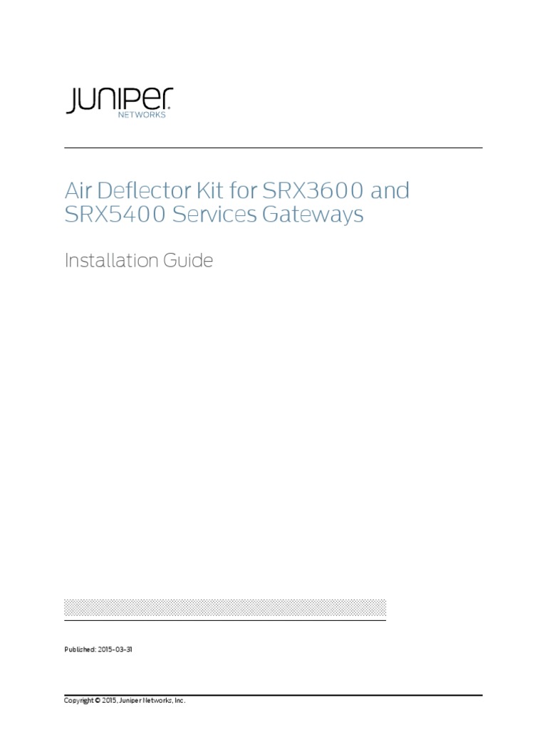 Srx3600 Srx5400 Air Deflector Install Guide | PDF | Documentation ...
