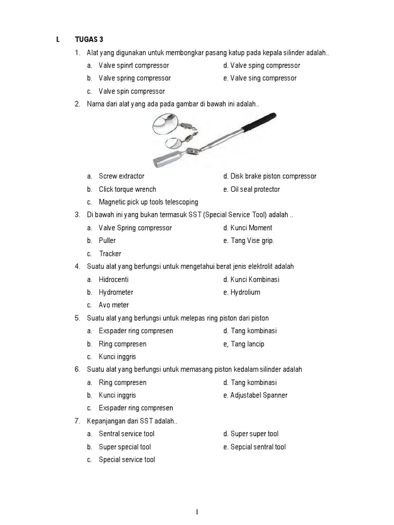 Soal Peralatan SST | PDF