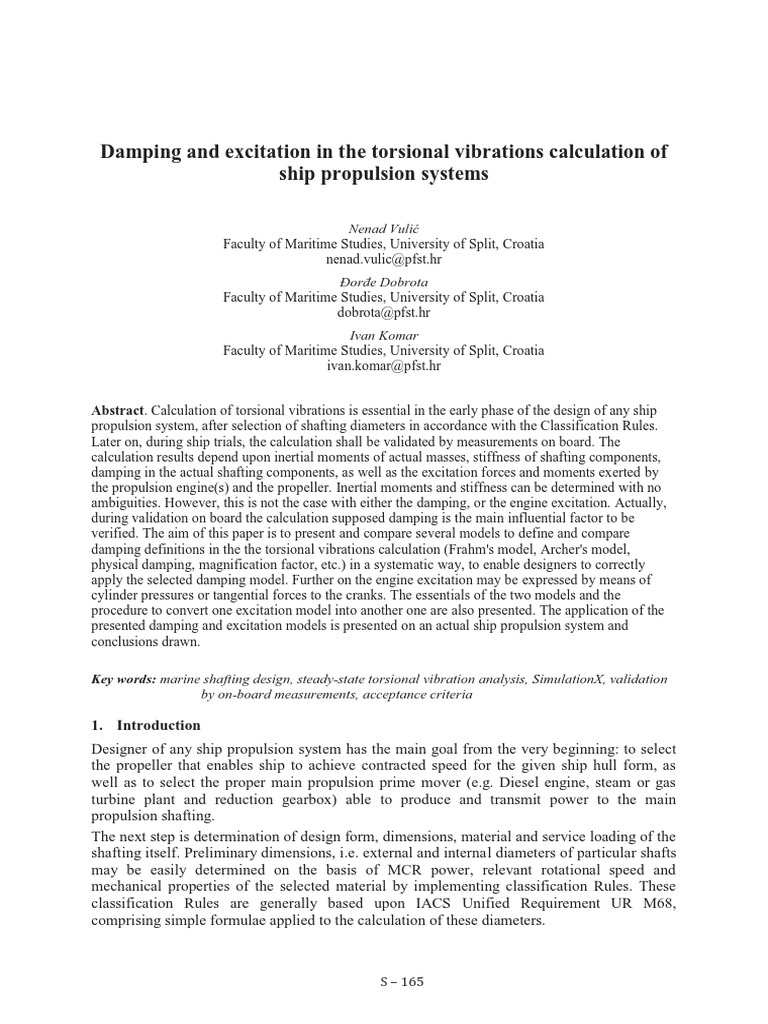 925261.vulic2016 Damping Excitation in TVC | PDF | Viscosity ...