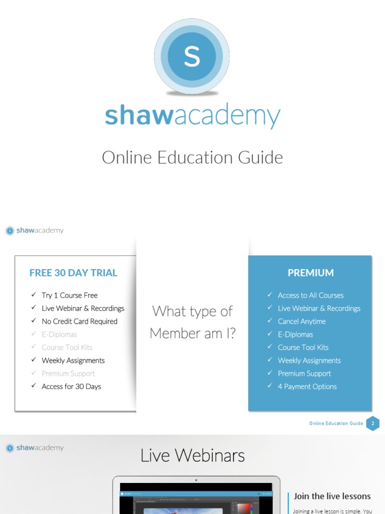 Shaw Academy Online Course Overview | PDF | Web Conferencing | Distance ...
