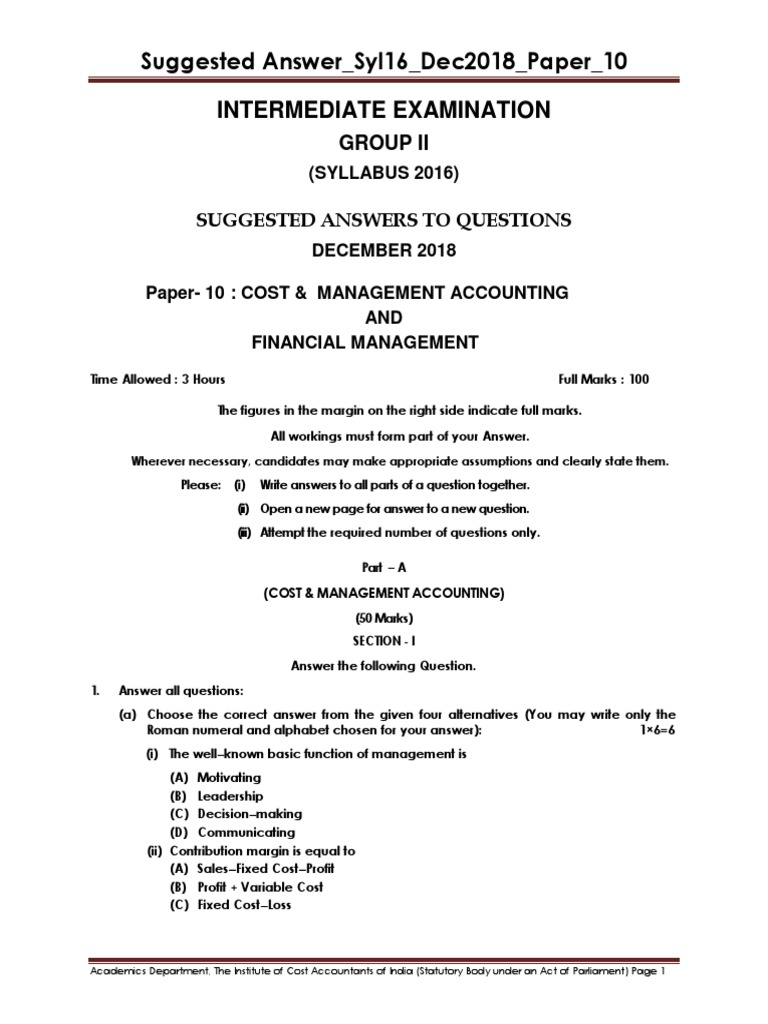 Question Paper Model | PDF | Balance Sheet | Revenue