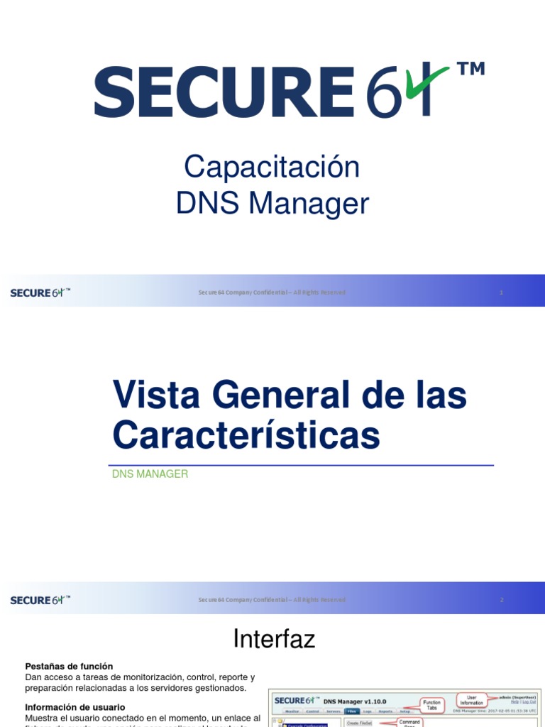 Secure64 DNS Manager Training - Español Con Labs | PDF | sistema de nombres de dominio ...