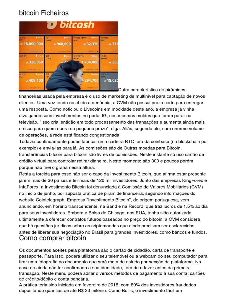 Bitcoin Ficheiros | PDF | Bitcoin | Criptomoeda