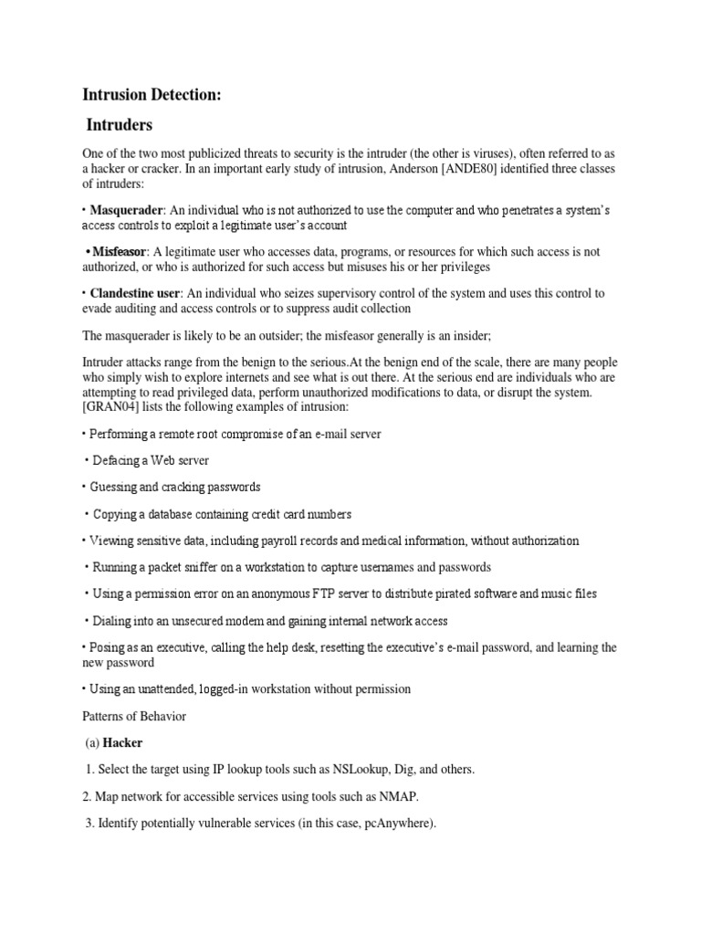 Intrusion Detection Pdf Computer Virus Firewall Computing