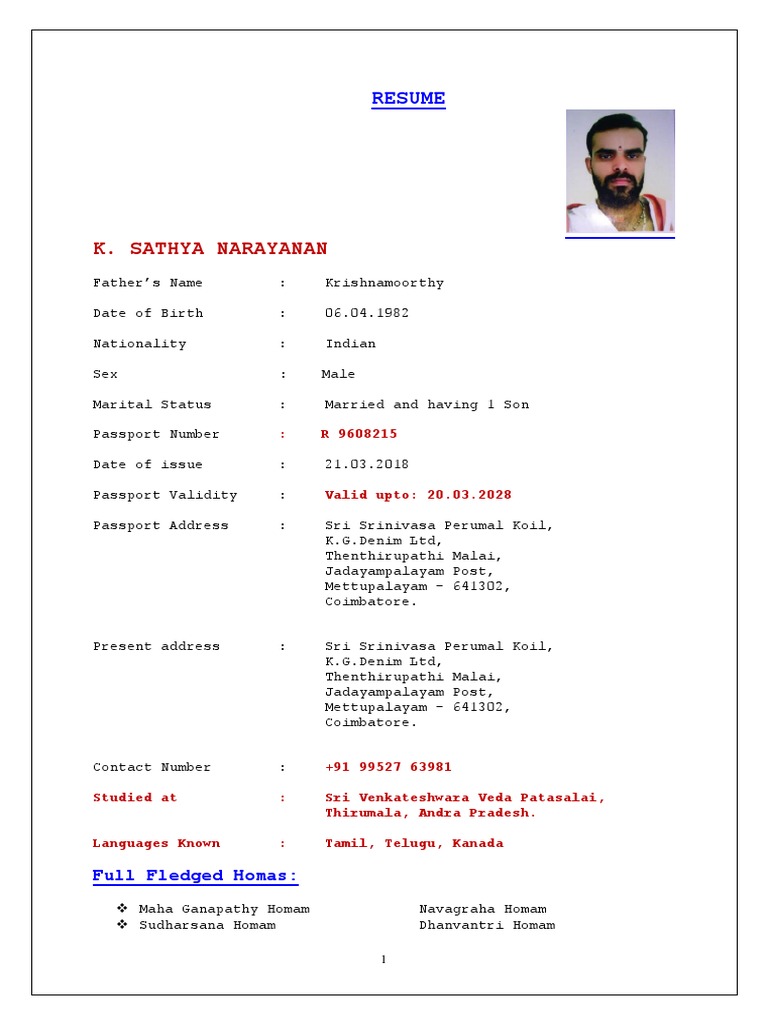 Vedic Rituals Expert Resume | PDF | Sanskrit | Religious Behaviour And ...