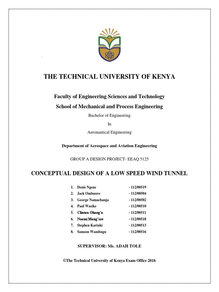 Conceptual Design of A Low Speed Wind Tunnel | PDF | Wind Tunnel ...