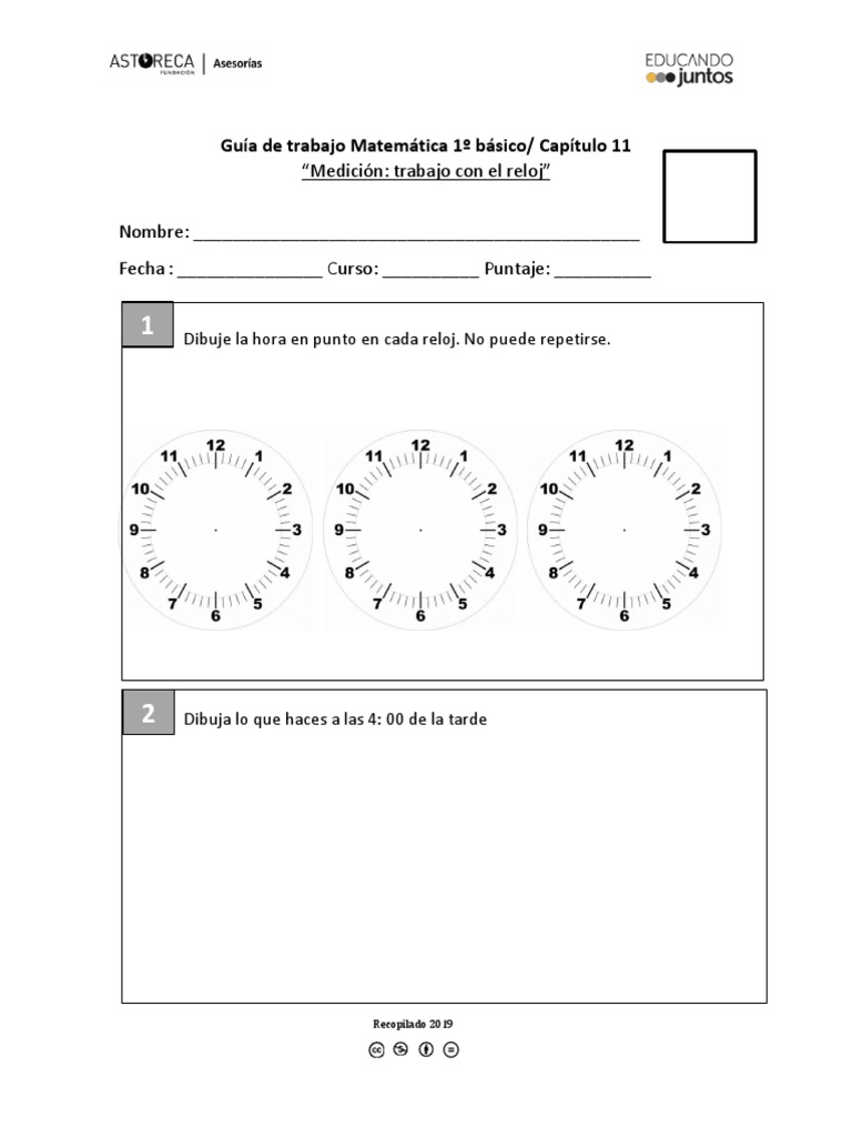 Guia de Medicion Trabajo Con El Reloj | PDF | Reloj | Horología