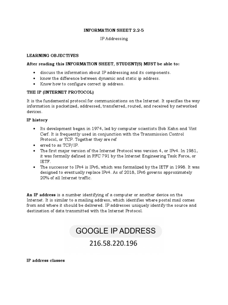 Configuring Static IP Addresses in Windows | PDF | Internet Protocol ...