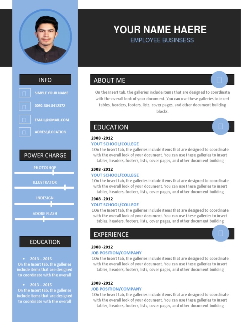 Resume Design 002 | PDF | Typography | Publishing