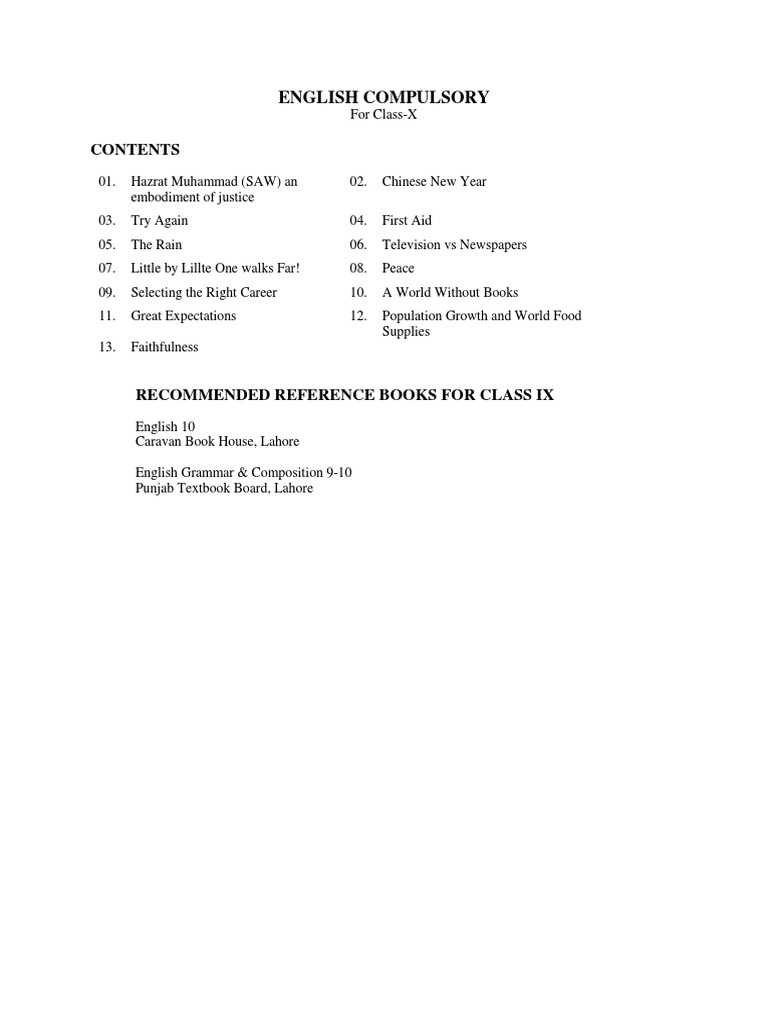 English Compulsory PDF Verb Pronoun
