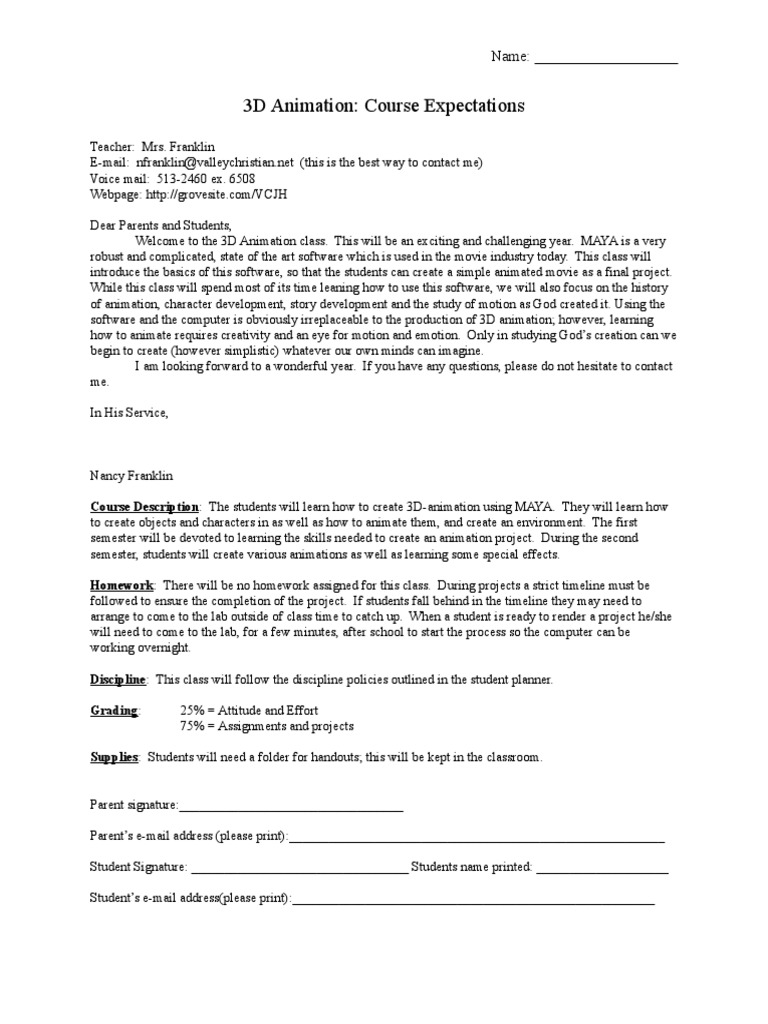 3D Animation Syllabus | PDF | Computer Animation | Homework