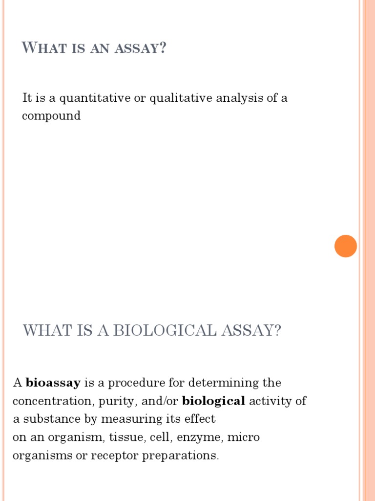 Biological Assay | PDF | Assay | Bioassay