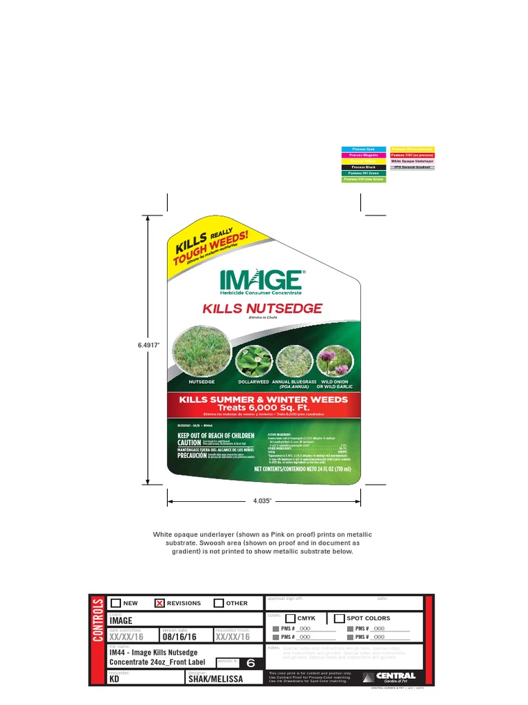 Image Kills Nutsedge Concentrate SKU 9448 Label | PDF | Weed | Lawn
