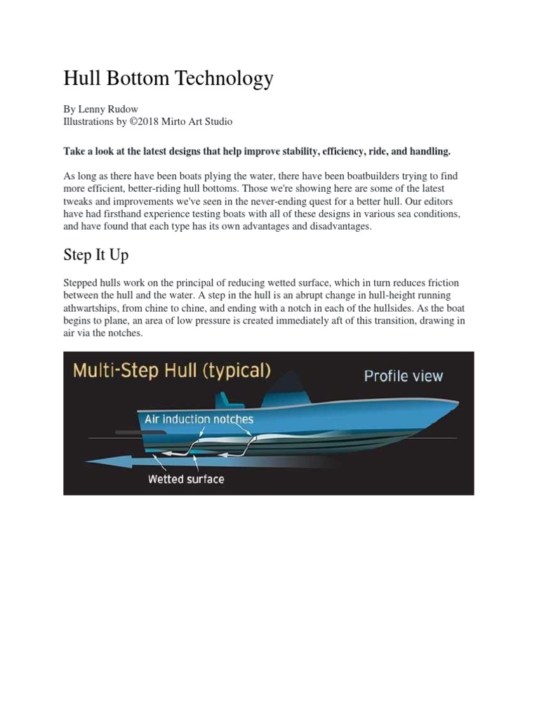 Hull Bottom Technology: Step It Up | PDF | Hull (Watercraft) | Drag ...