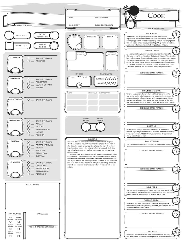 DND Sheet Editable | PDF