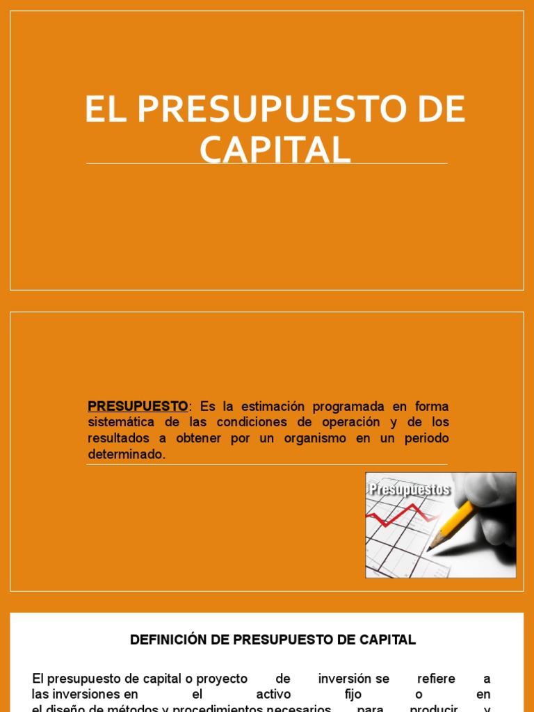 El Presupuesto de Capital 2 | PDF | Presupuesto | Capital (economía)