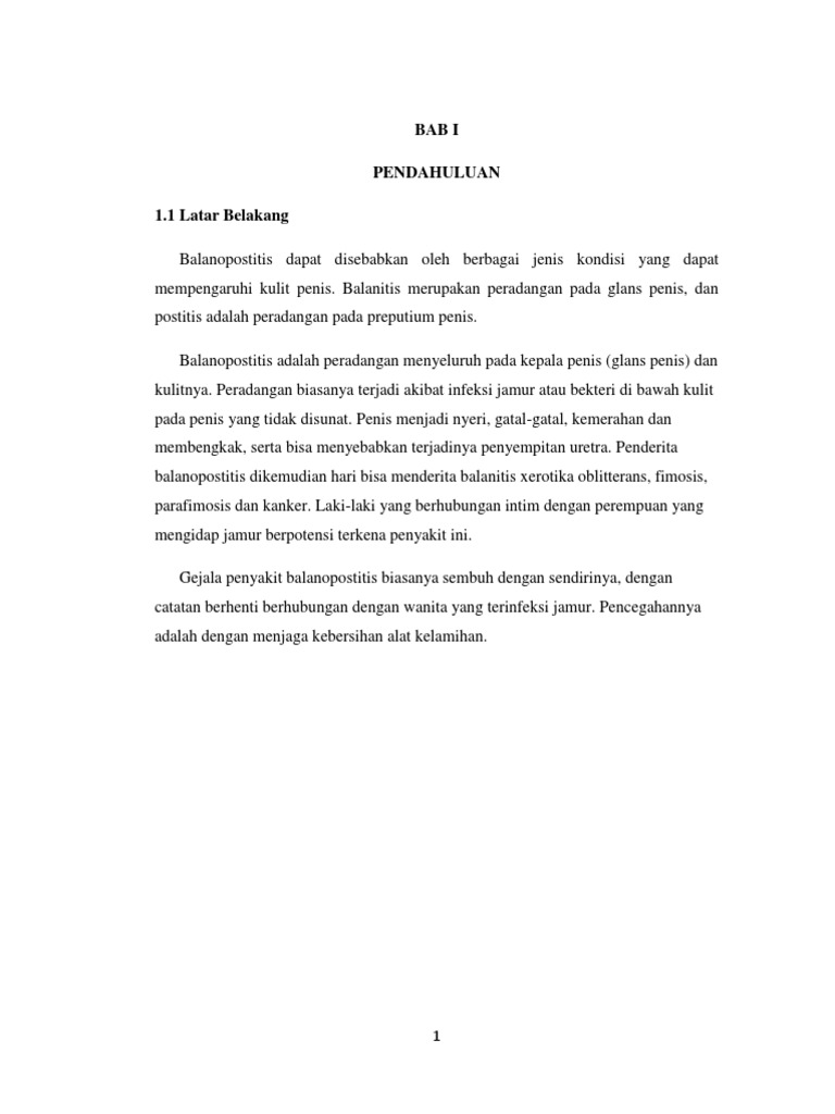 Balanopostitis: Gejala dan Penanganan | PDF | Pengembangan Diri | Sains ...