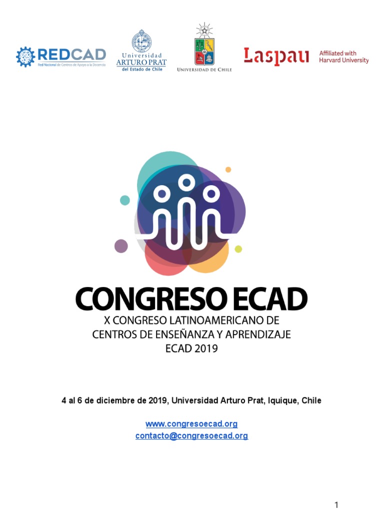 Congreso ECAD 2019 | PDF | Evaluación | Educación más alta