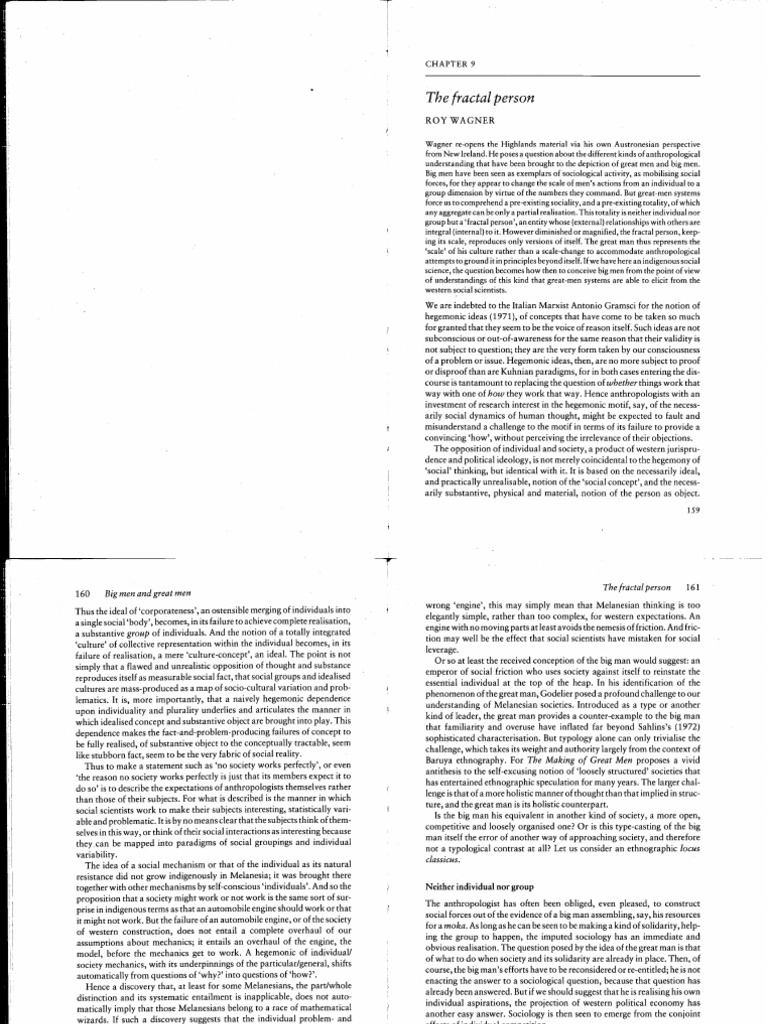 The Fractal Person in Anthropology | PDF | Sociology | Human