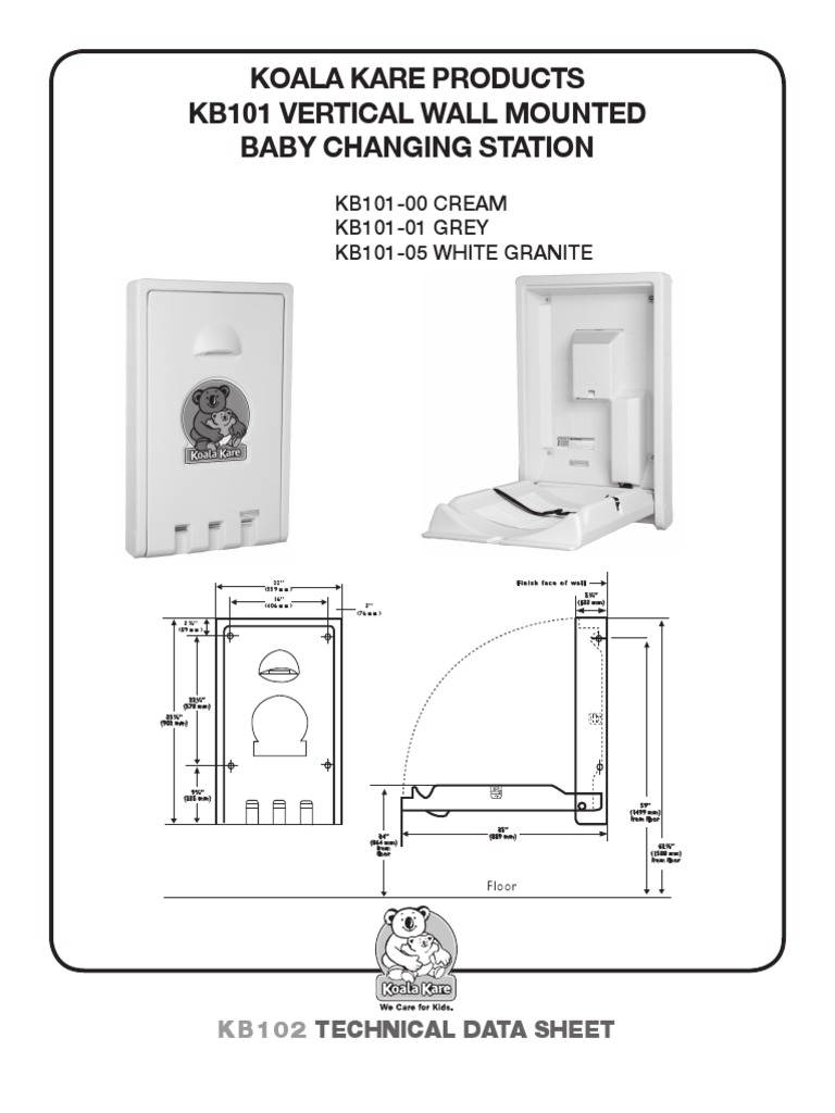 KB101 Technical Data Sheet | PDF | Wall | Screw