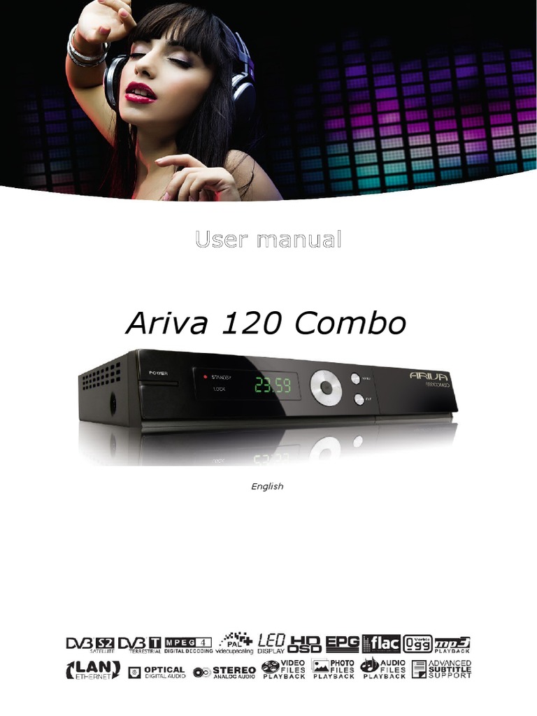 Ariva 120 Combo: User Manual | PDF | Satellite Television | Menu ...