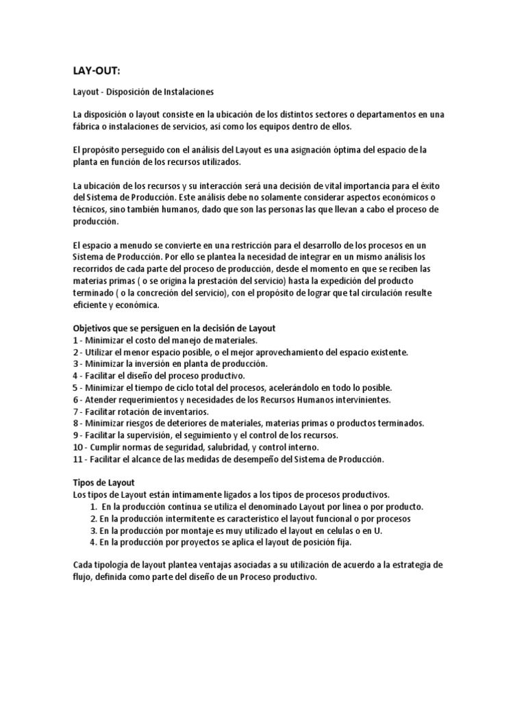 Lay Out | PDF | Diseño | Gestión de recursos humanos