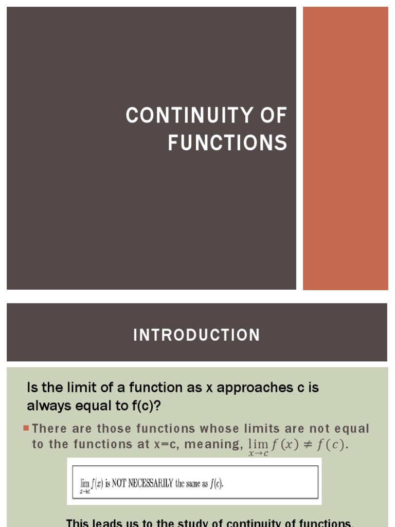 Continuity of Functions | PDF | Maxima And Minima | Zero Of A Function