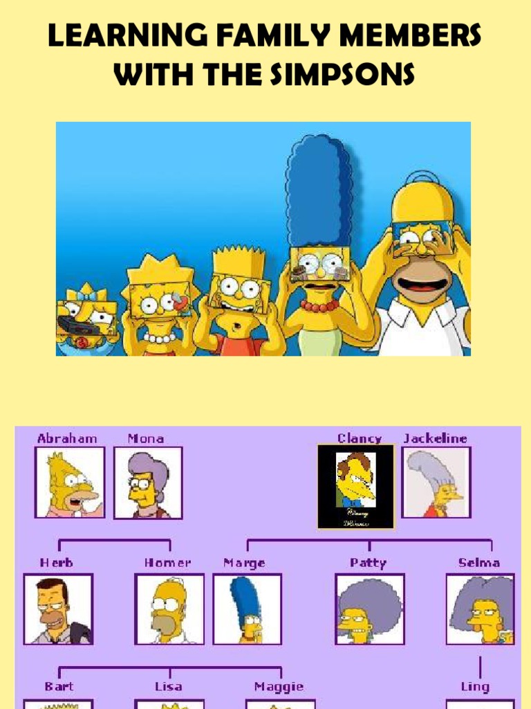 Learning Family Members With The Simpsons | PDF