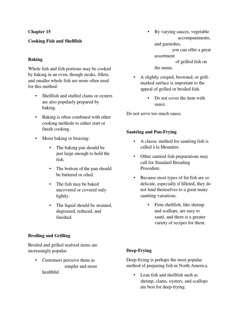 15 Cooking Fish and Shellfish | PDF | Grilling | Baking