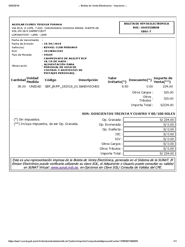 Boleta de Venta Electronica - Impresion - 02 | PDF | Business