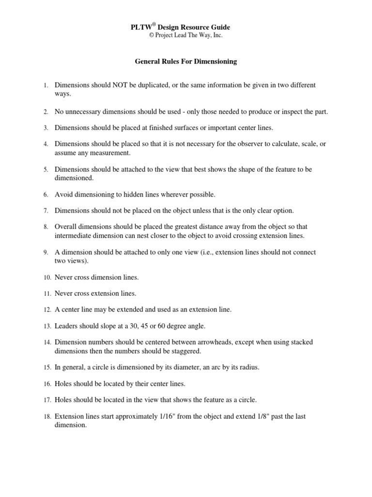 PLTW Design Resource Guide: © Project Lead The Way, Inc | PDF