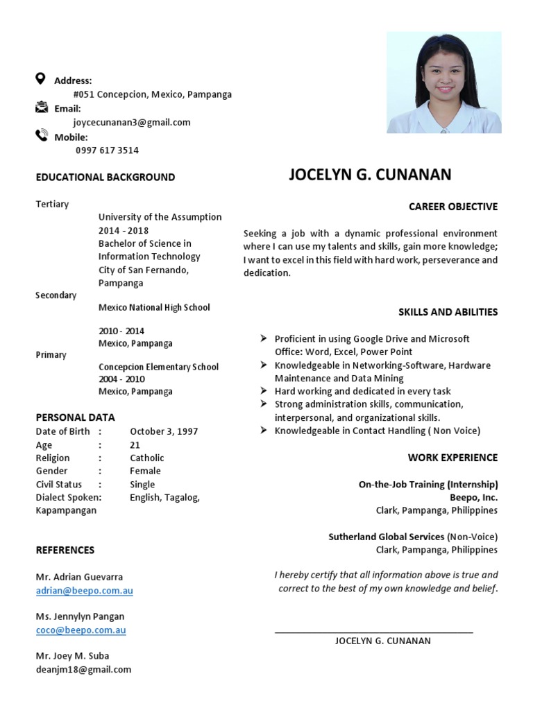 Joyce Updated Resume PDF | PDF | Computing | Communication