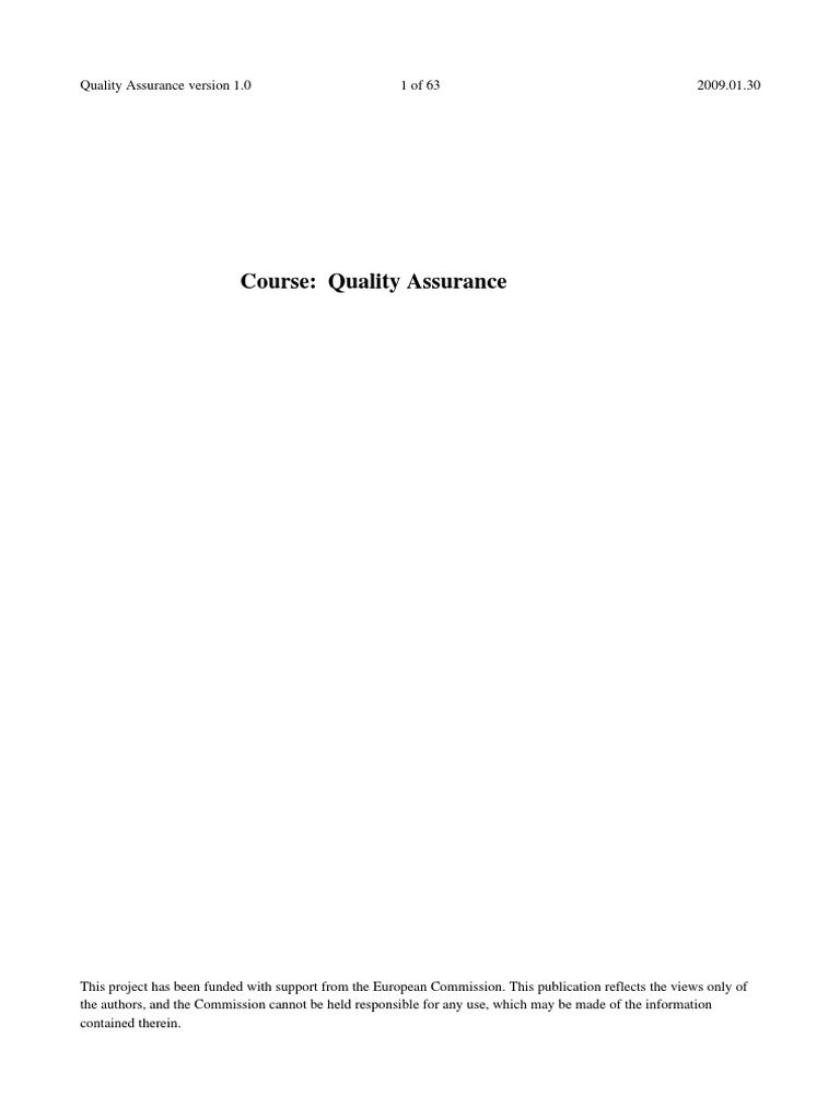 Quality Assurance Course | PDF | Welding | Construction