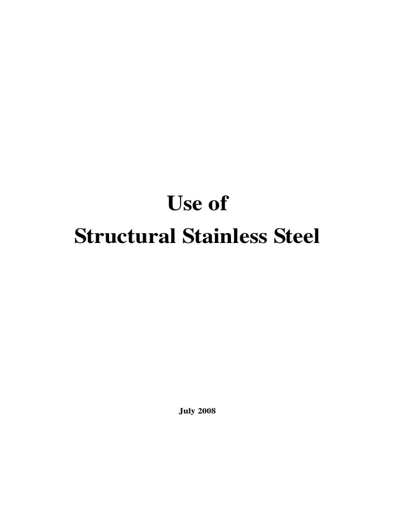 Use of Structural Stainless Steel Abridged Version PDF | PDF ...