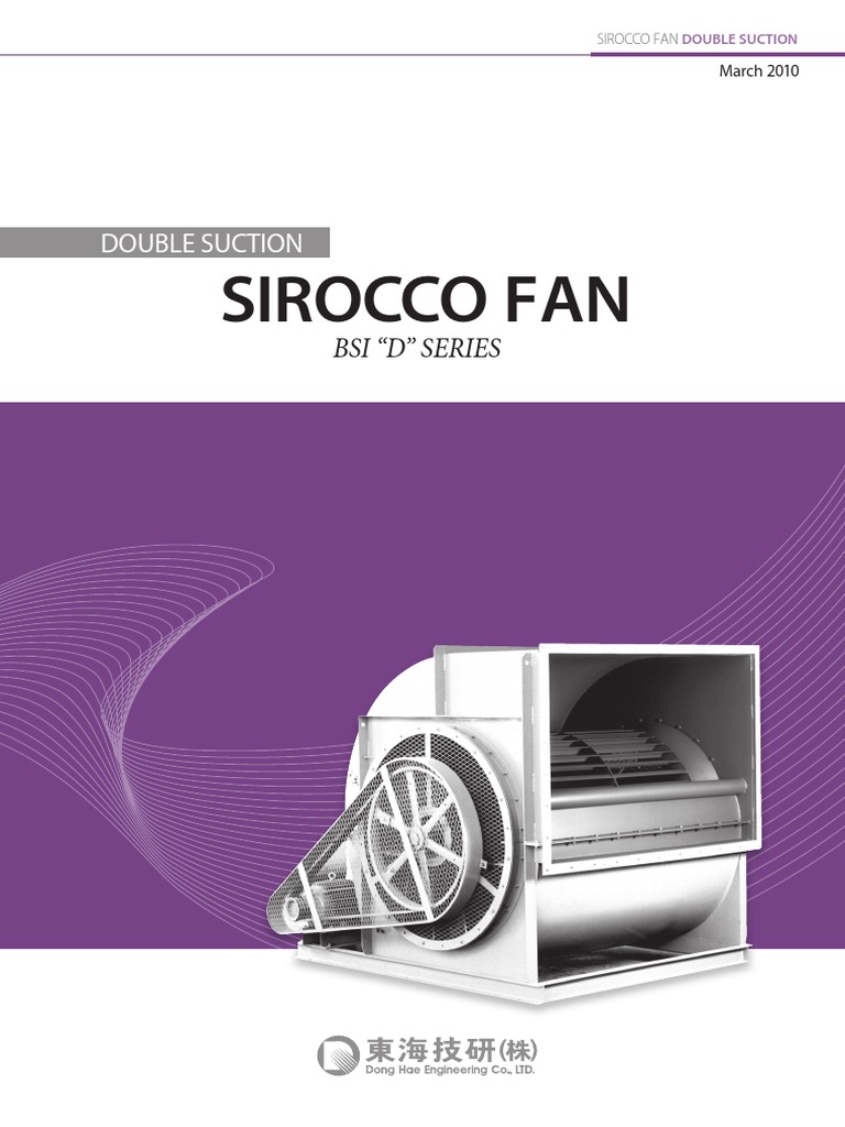 Approved Catalogs - Sirocco Fan Double Suction March 2010 - 2010 - 03 ...