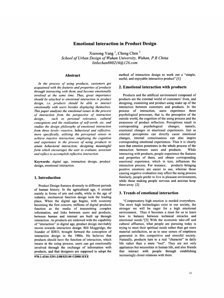 Emotional Interaction in Product Design | PDF | Usability | Emotions