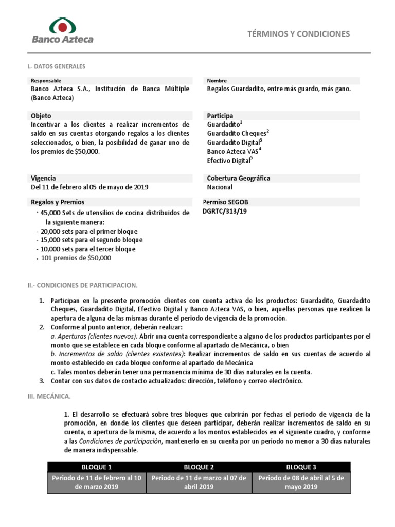 Terminos y Condiciones | PDF | Bancos | Economias