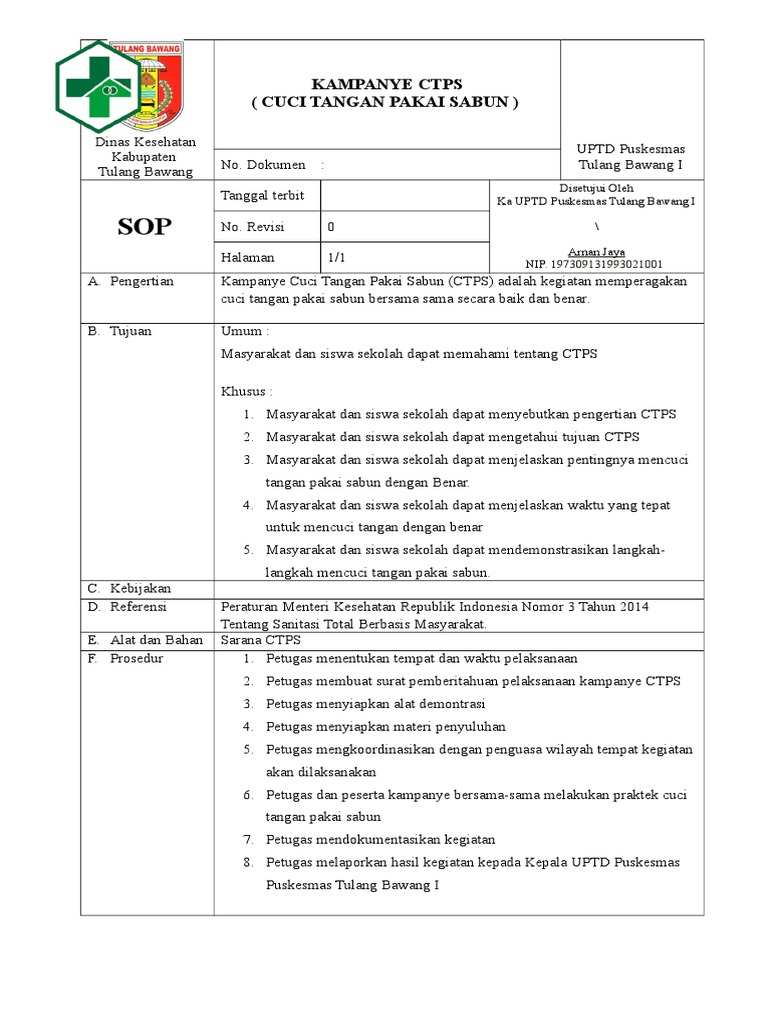 Sop Kampanye Ctps | PDF