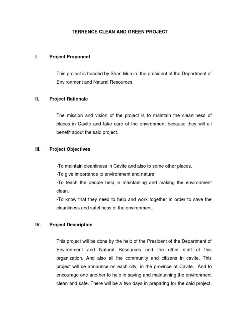 Terrence Clean and Green Project | PDF